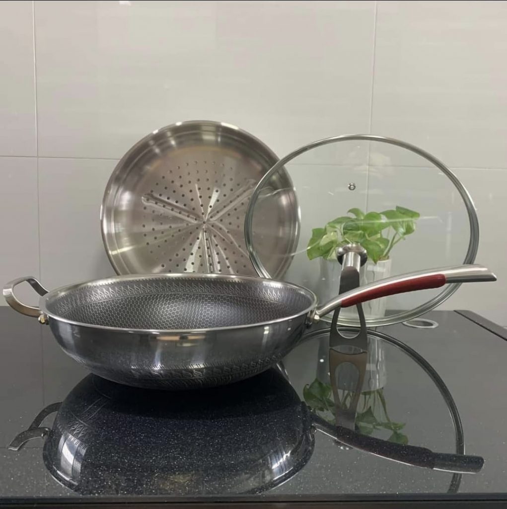 32cm Honeycomb Wok | Hokey